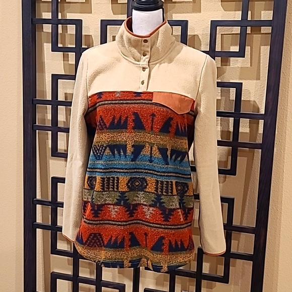 entro | Tops | Aztec Fleece Pullover | Poshmark
